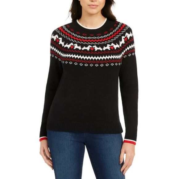 Charter Club | Sweaters | Charter Club Womens Scottie Fair Isle Sweater ...
